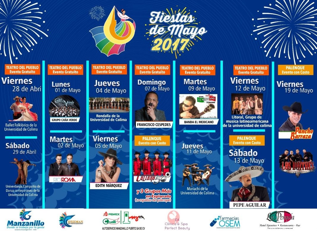 Anuncian “Fiestas de Mayo Manzanillo 2017” del 28 de abril al 14 de ...