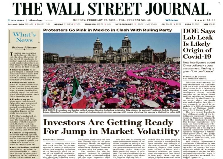 The Wall Street Journal destaca foto del Zócalo pintado de rosa por los ...