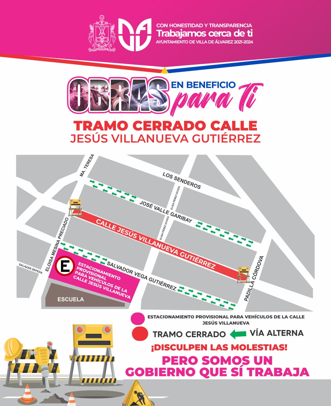 Cerrada a la circulación vehicular calle Jesús Villanueva, de Rancho ...