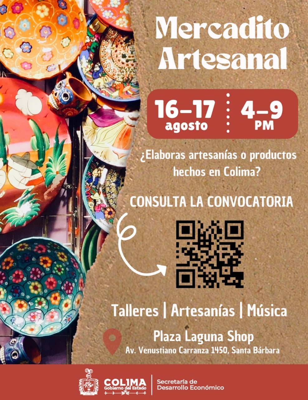 Sedeco invita a colimenses a participar en el Mercadito Artesanal 2024 ...