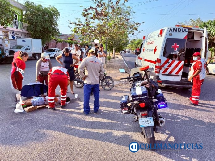 Motociclista resulta lesionada tras choque en Tecomán | Colima Noticias